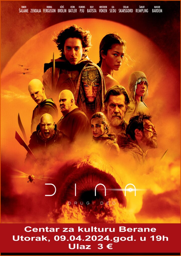 FILMSKI SPEKTAKL "DINA 2" U BERANSKOM BIOSKOPU | Grad koji volim